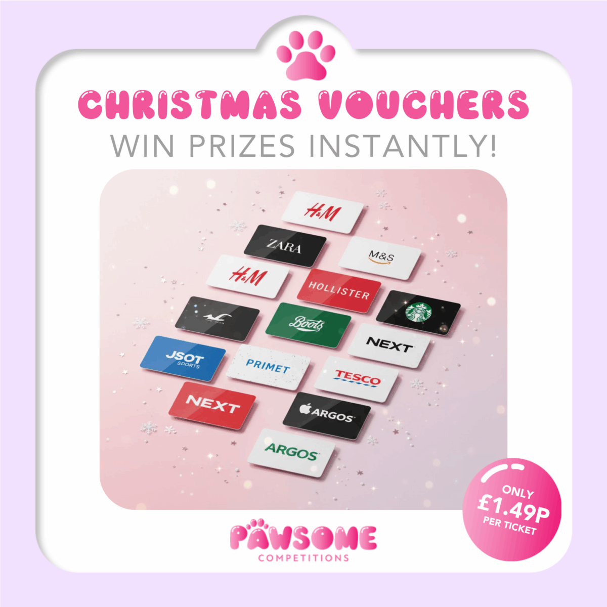 INSTANT WIN - VOUCHER HEAVEN - Pawsome Competitions