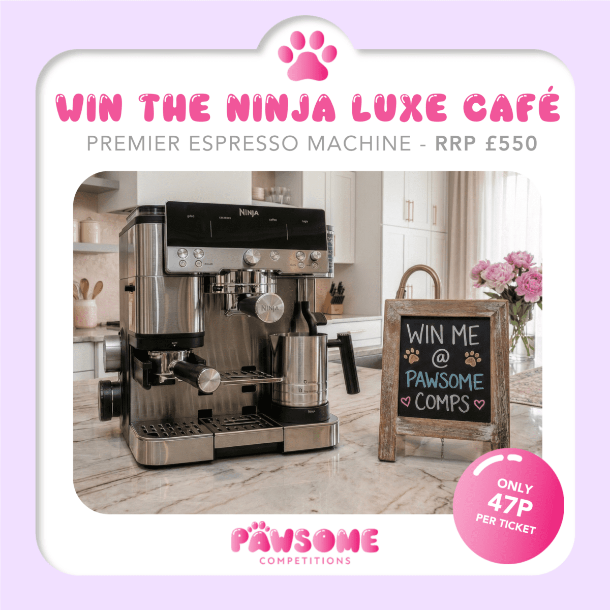 WIN A Ninja Luxe Café Premier Espresso Machine - Pawsome Competitions